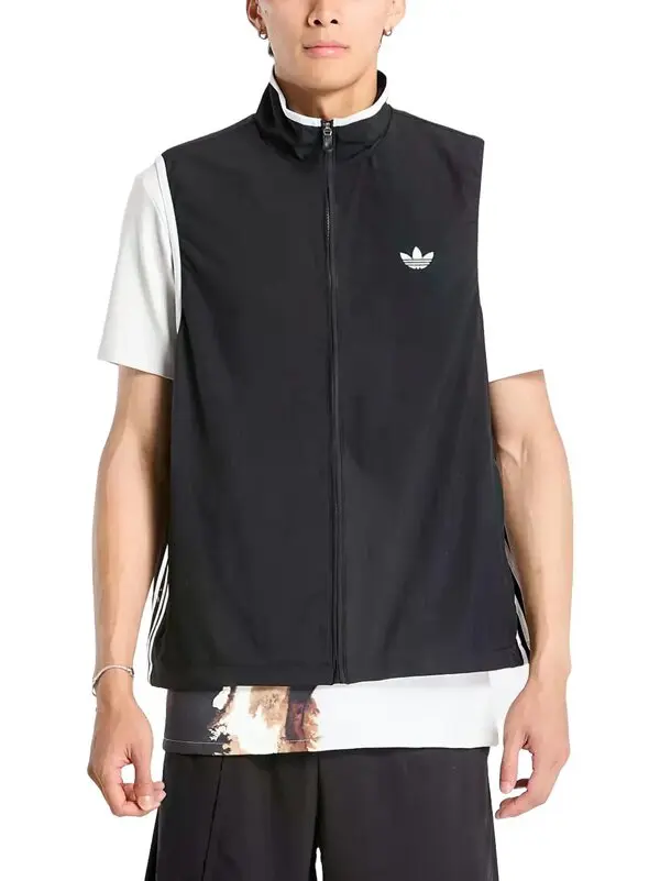 Adidas Adicolor Zip-up Logo Gilet - Black