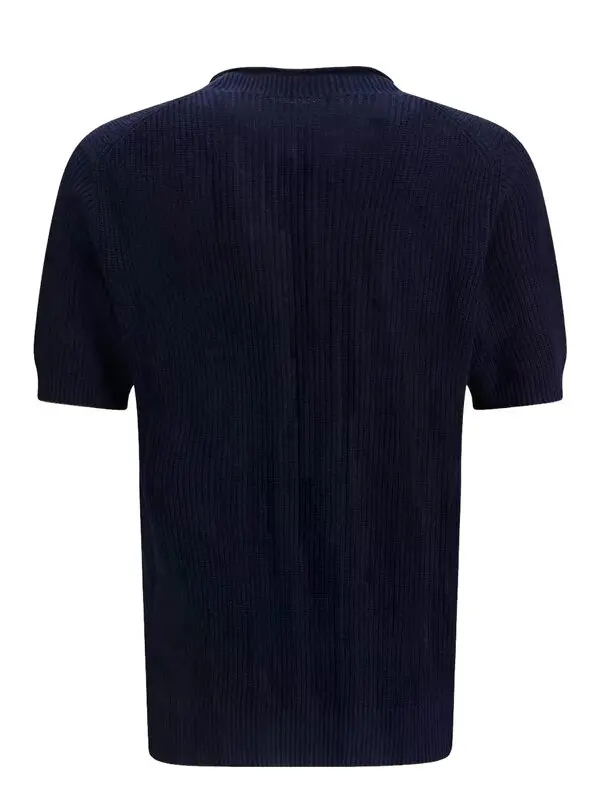 Brunello Cucinelli Ribbed Short-sleeve T-shirt - Blue