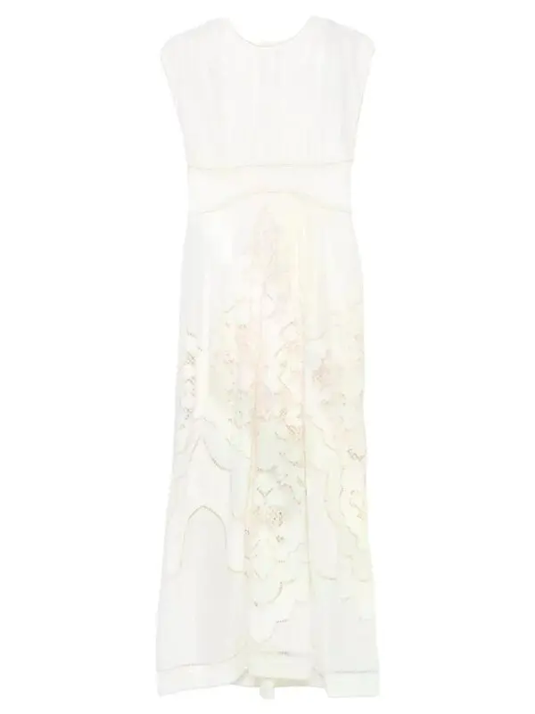 Zimmermann Daylight Waisted Lace Dress - White