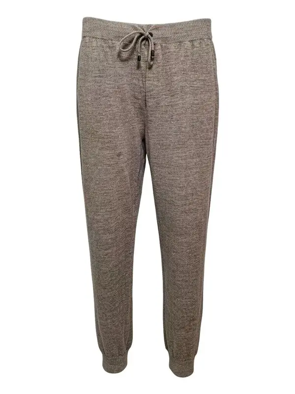 Brunello Cucinelli Knitted Track Pants - Brown