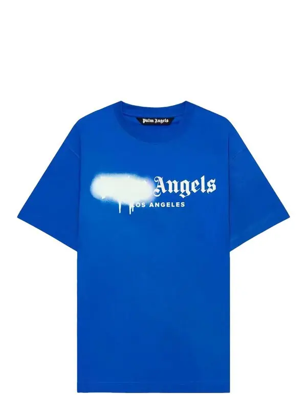 Palm Angels Spray City Los Angeles Logo Graphic T-shirt - Blue