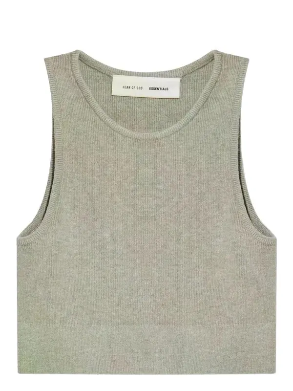 Fear Of God Ribbed Racer-back Top - Grey