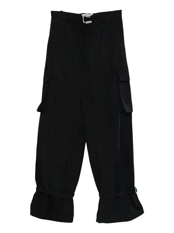 Attico Buckle-detail Pocket Trousers - Black