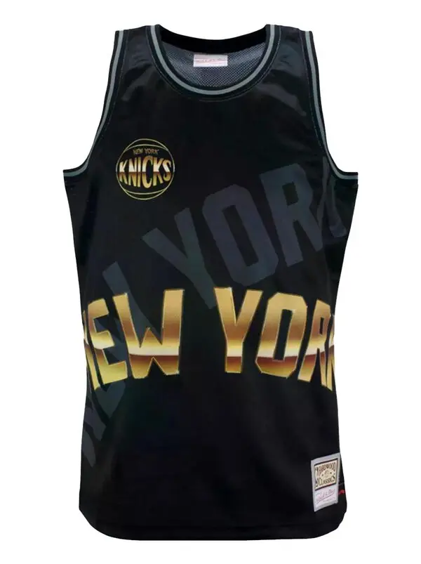 Mitchell & Ness X Nba New York Knicks Big Face 4.0 Tank Top - Black