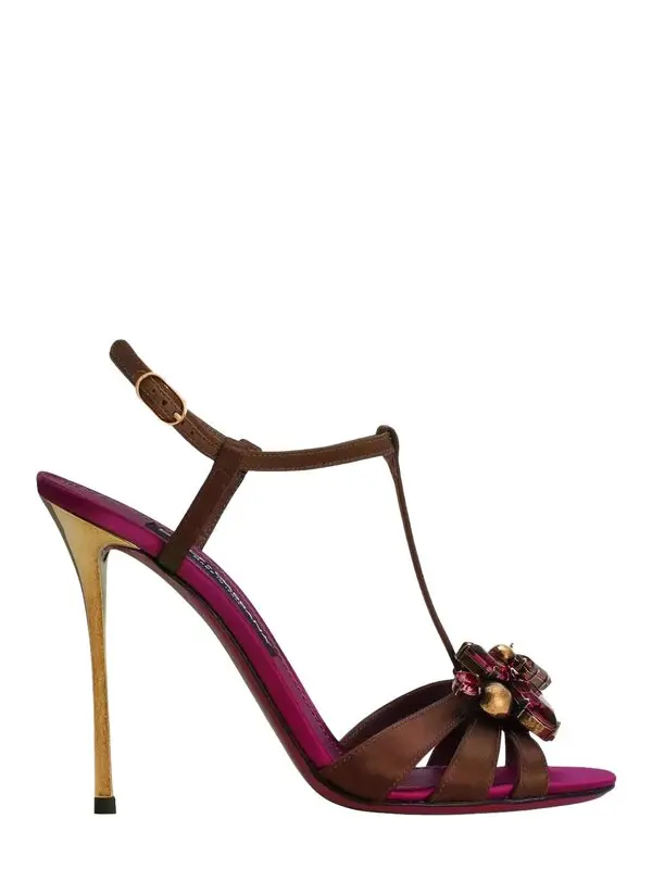 Dolce & Gabbana 105mm Keira 2.0 Sandals - Brown