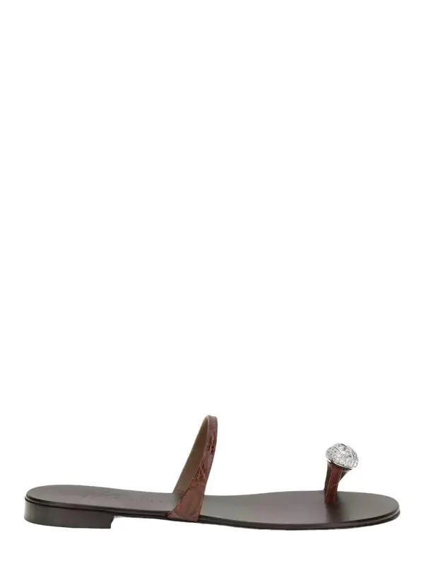 GIUSEPPE ZANOTTI Pia Morpheus Round-toe Sandals - Brown