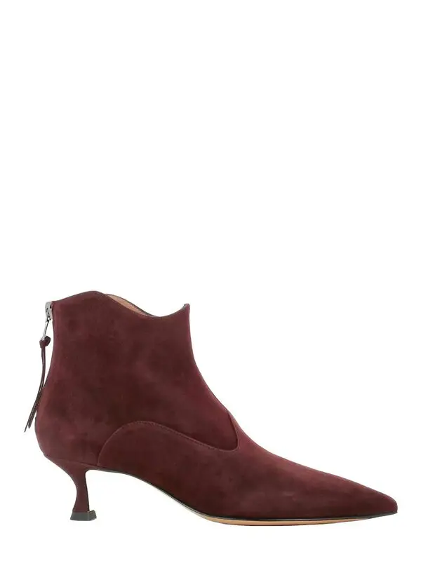 TASSINARI Pointed-toe Suede Ankle Boots - Red