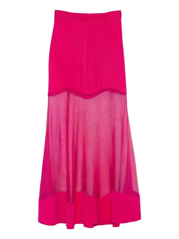 Alexander McQueen Elasticated-waist Midi Skirt - Pink