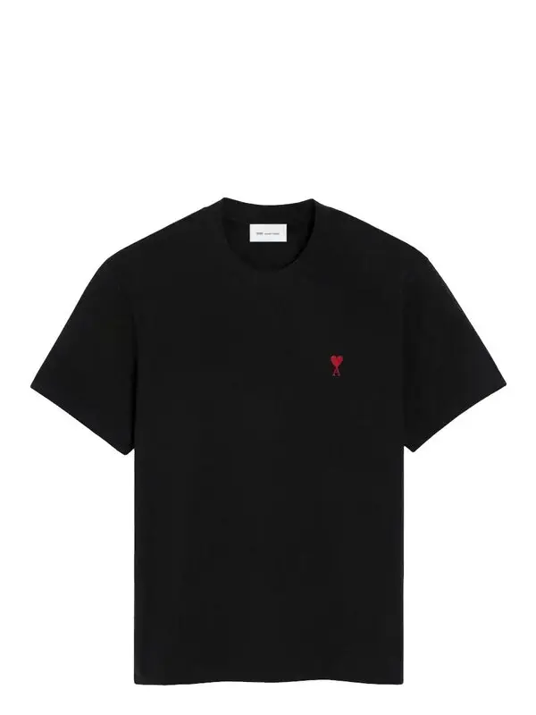 AMI Paris Cotton Jersey T-shirt - Black