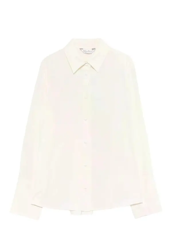 Max Mara Point-collar Shirt - Neutrals