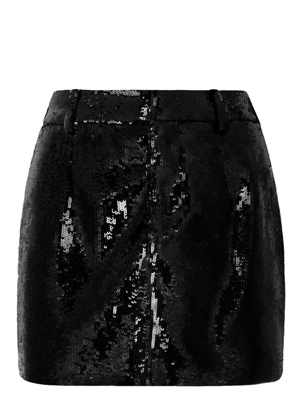 Philipp Plein Sequin Embellished Mini Skirt - Black