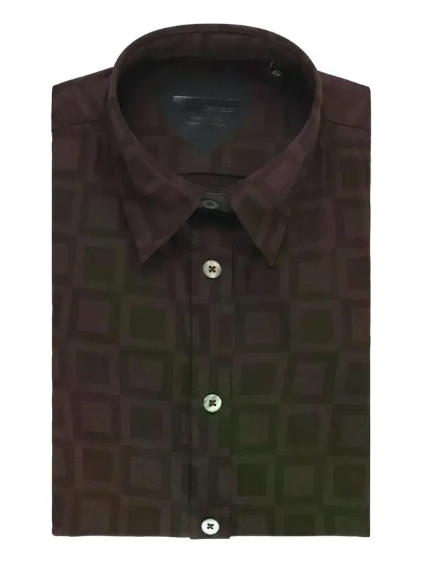 RRD Square-pattern Shirt - Brown