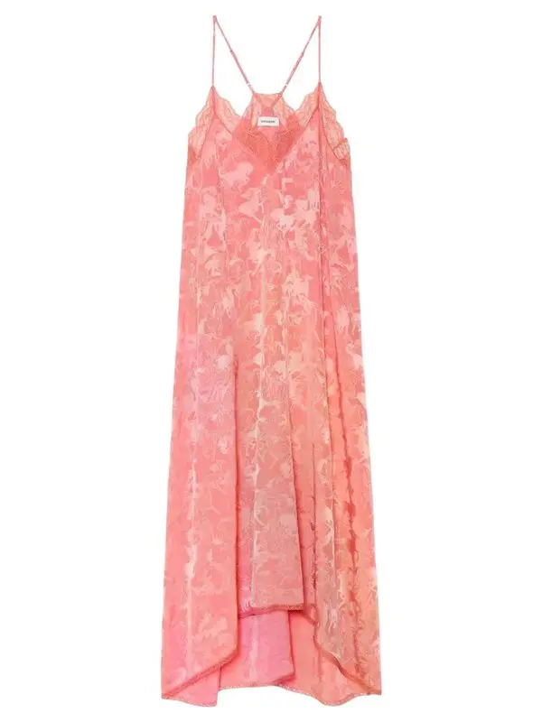 Zadig&Voltaire Horses Lace Midi Dress - Pink