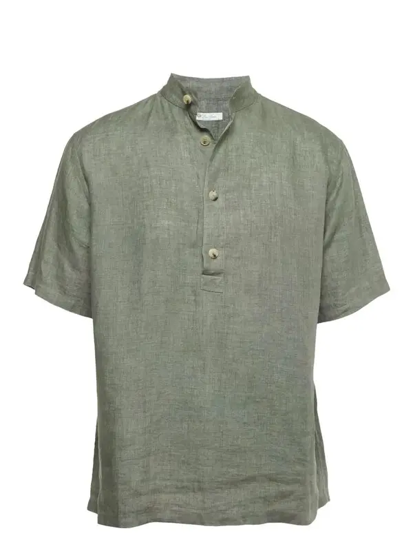 Loro Piana Hakusan Short-sleeve Polo Shirt - Green