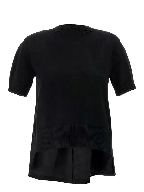 Sacai Asymmetrical T-shirt - Black