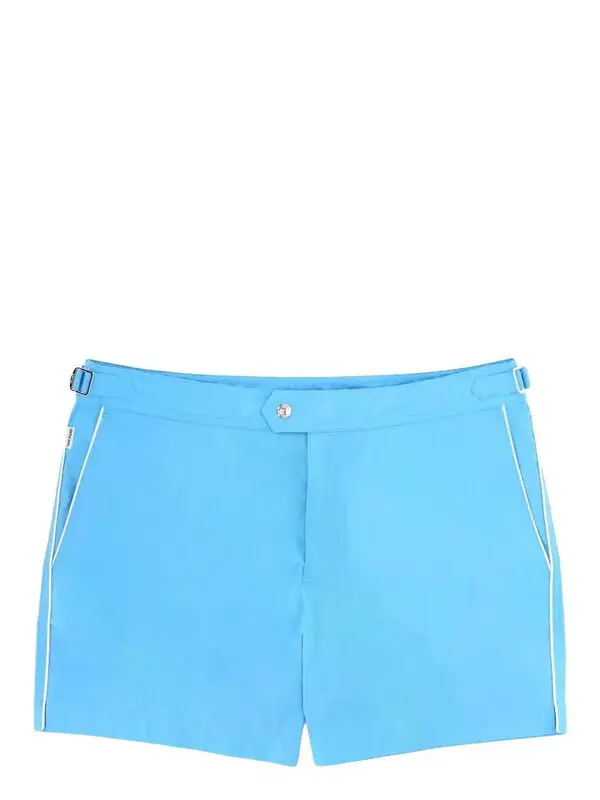 TOM FORD Piped-trim Swim Shorts - Blue