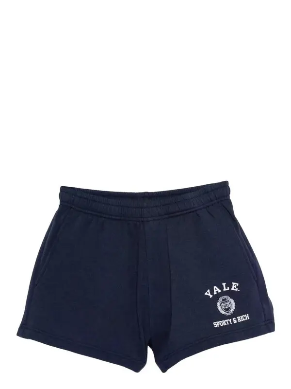 SPORTY & RICH Logo-print Shorts - Blue