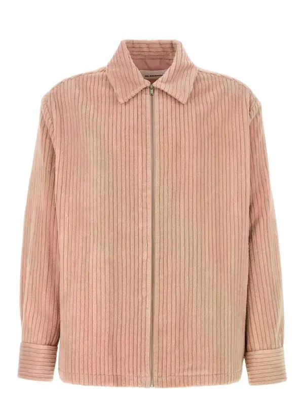 JIL SANDER Corduroy Cotton Shirt Jacket - Pink