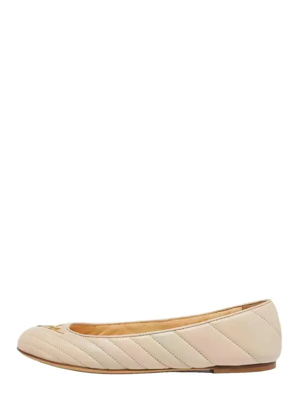 GIUSEPPE ZANOTTI Quilted Leather Ballet Flats - Neutrals