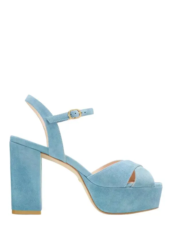 STUART WEITZMAN Ivona Crossover Platform Sandals - Blue