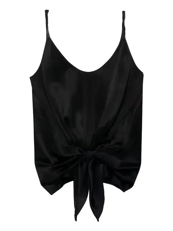JW Anderson Knot V-neck Top - Black