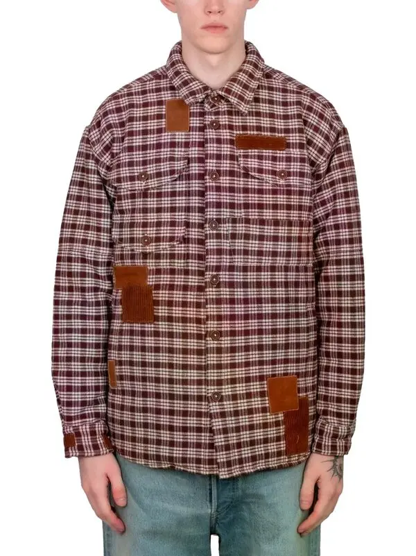STORY MFG. Harvest Patchwork Overshirt - Brown