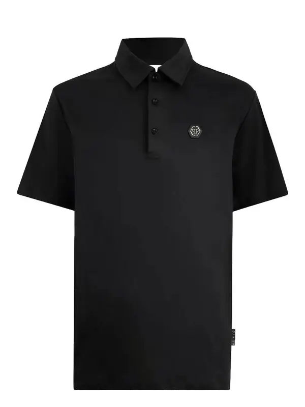 Philipp Plein Hexagon-logo Polo Shirt - Black