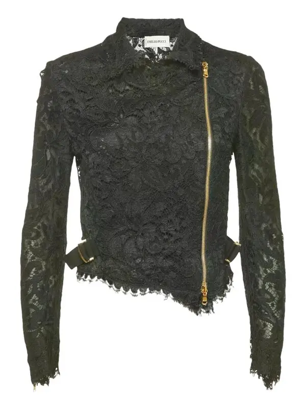 Emilio Pucci Lace Zip Jacket - Black
