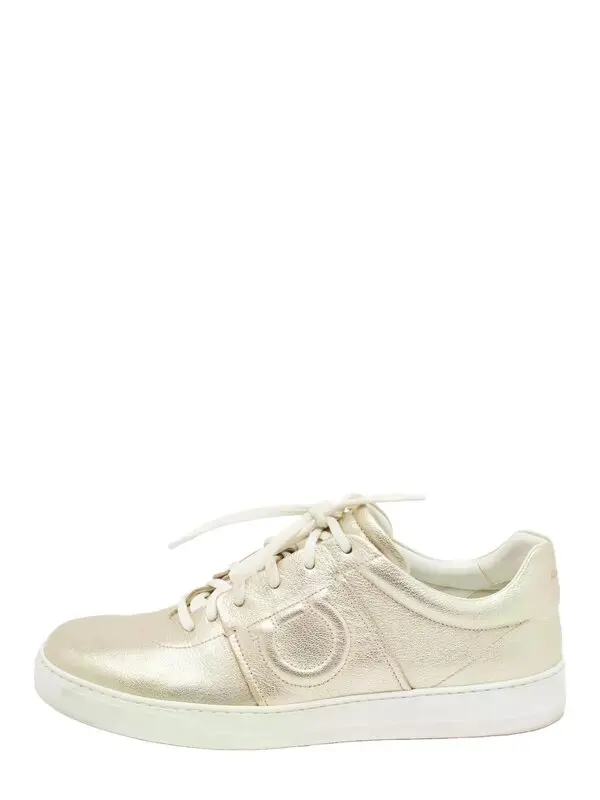 FERRAGAMO Logo-detail Sneakers - Gold