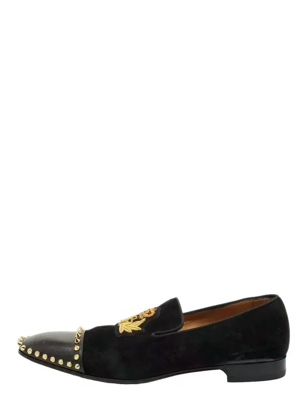 CHRISTIAN LOUBOUTIN Captain Loubi Embroidery Loafers - Black
