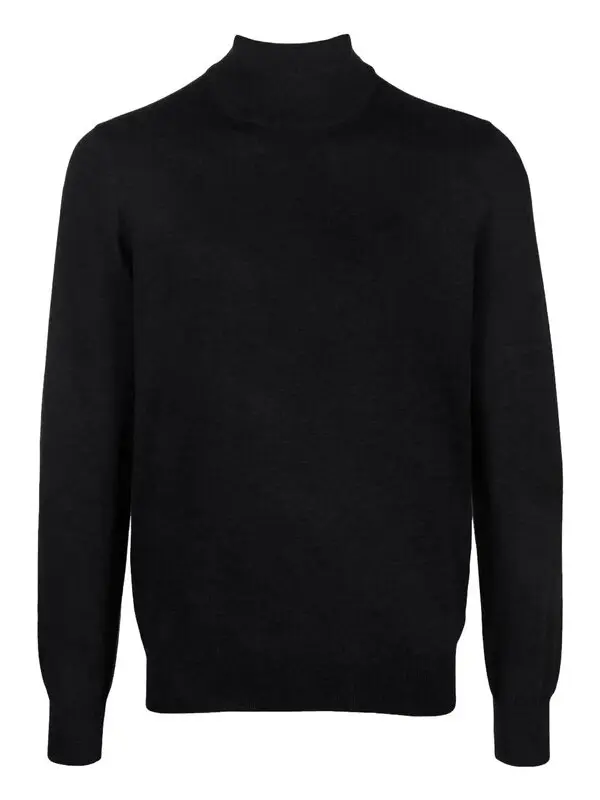 GRAN SASSO High-neck Wool Sweater - Black