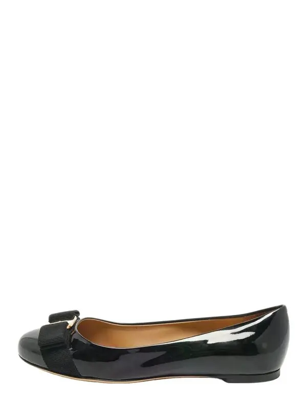FERRAGAMO Varina Bow-detail Ballet Flats - Black