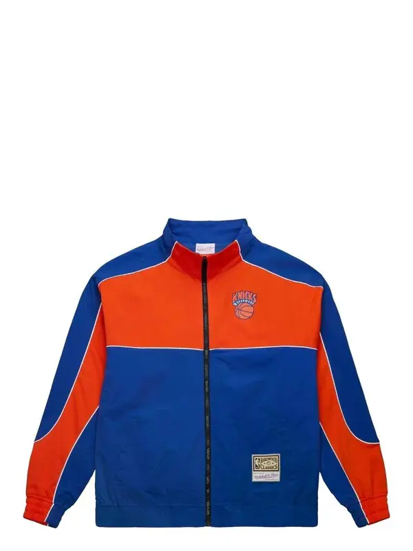 Mitchell & Ness Nba New York Knicks Mesh Colourblock Jacket - Blue