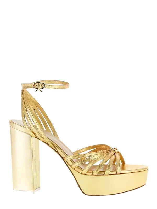GIANVITO ROSSI Rita Platform Sandals - Gold