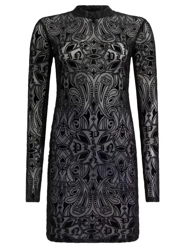 Philipp Plein Long-sleeve Mini Dress - Black