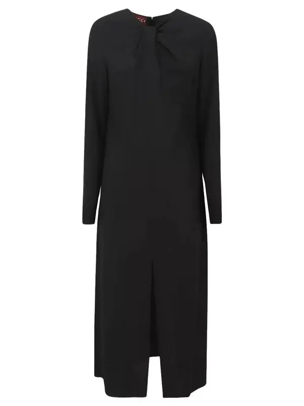 Gucci Split Twisted Maxi Dress - Black