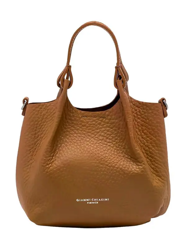 GIANNI CHIARINI Dua Grained-leather Tote Bag - Brown