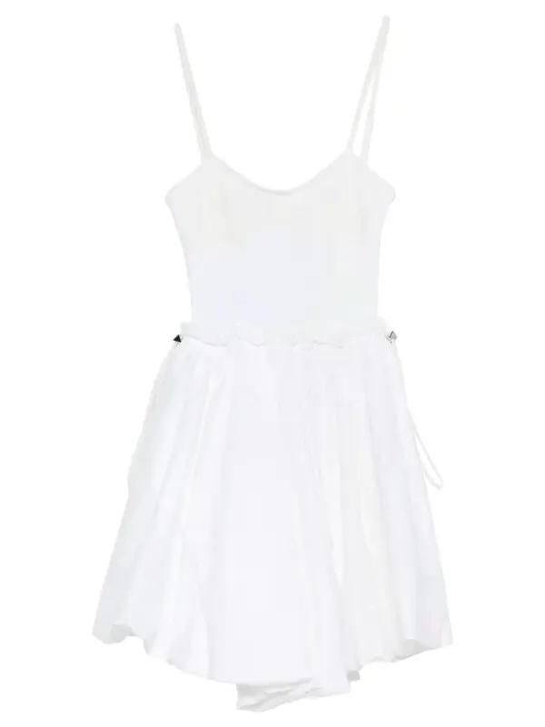 Attico Peplum-hem Mini Dress - White