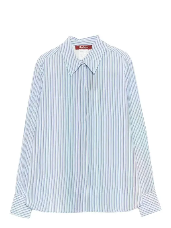 Max Mara Flirt Striped Button Shirt - White