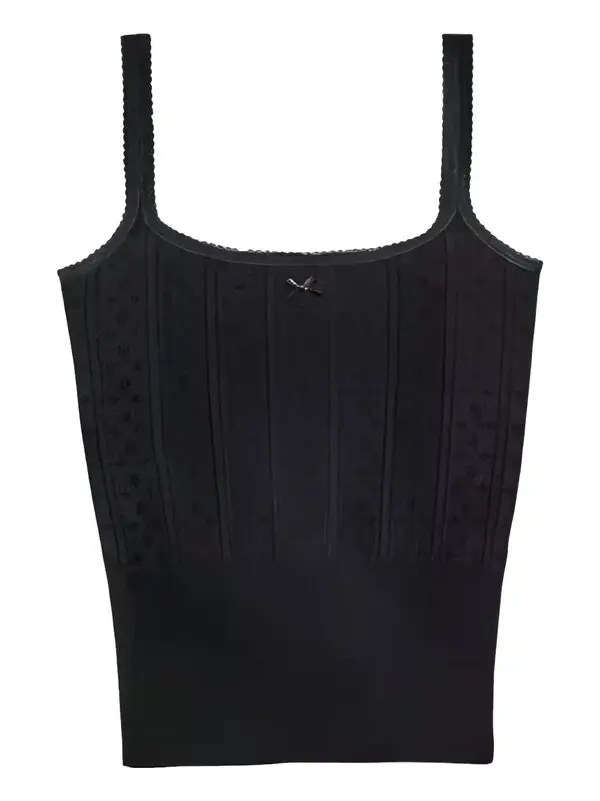 JW Anderson Openwork Bow Top - Black