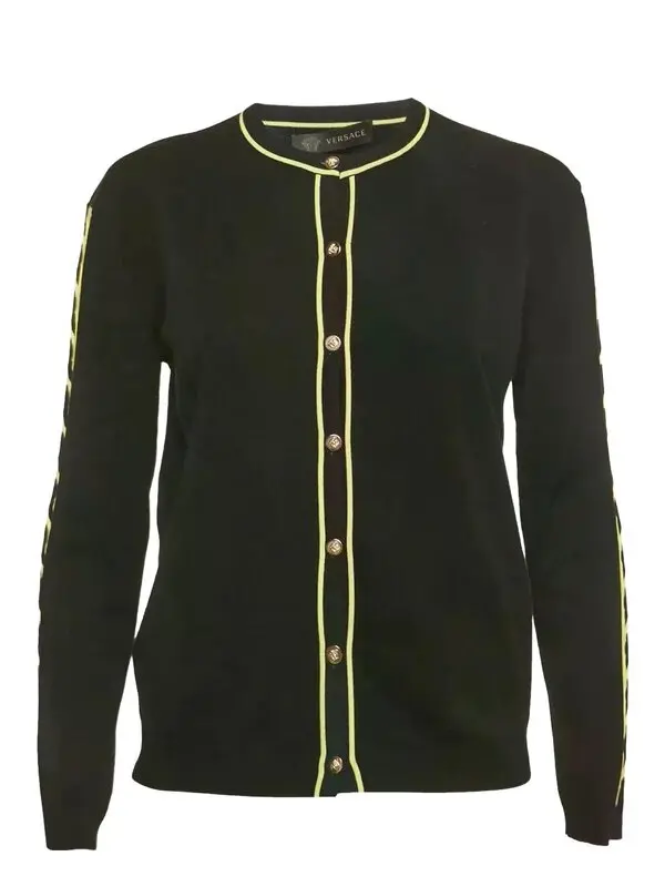 Versace Buttoned Cardigan - Black