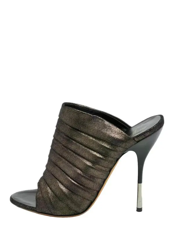 GIUSEPPE ZANOTTI Metallic Sculpted Mules - Brown