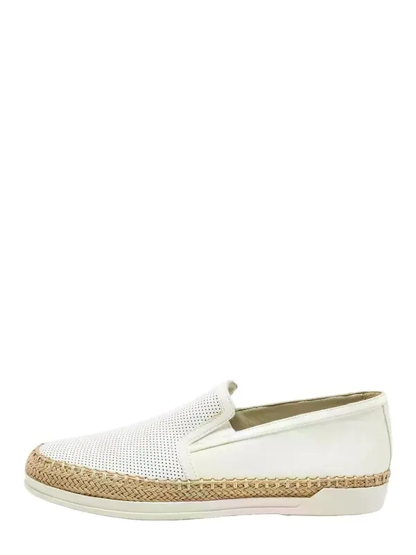 TOD'S Francesina Leather Espadrille Sneakers - White