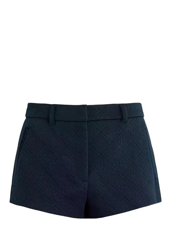 Casablanca Logo-jacquard Mini Shorts - Blue