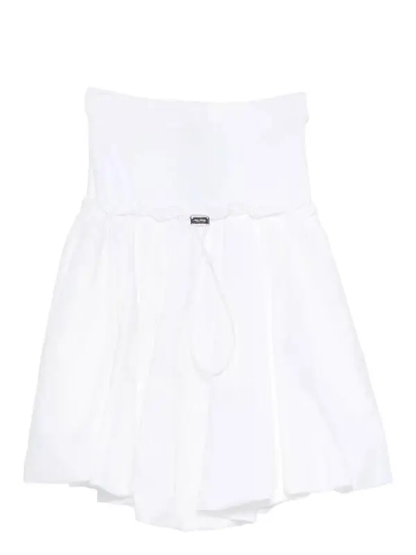 Attico Pleated Midi Skirt - White