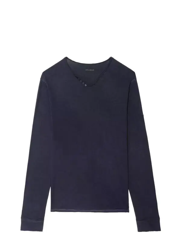 Zadig&Voltaire Monastir Henley T-shirt - Blue