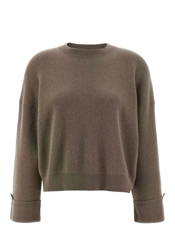 Brunello Cucinelli Crew-neck Cashmere Sweater - Brown