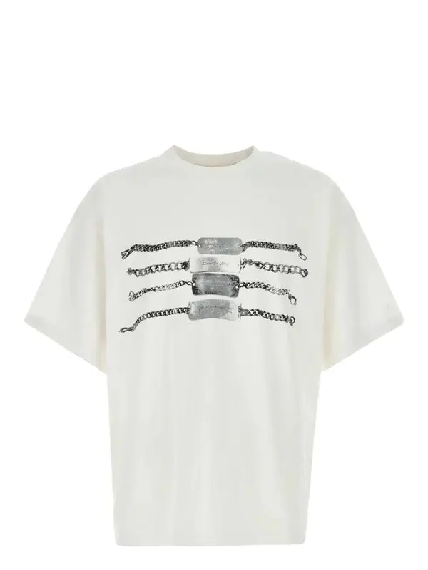 Alexander Wang Chain Graphic Cotton T-shirt - White
