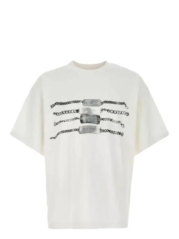 Alexander Wang Chain Graphic Cotton T-shirt - White