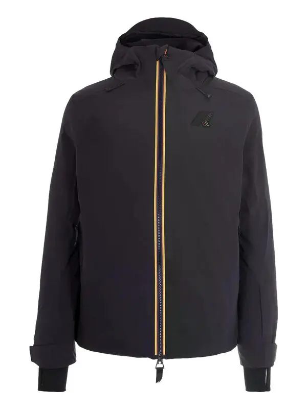 K-WAY Hooded Zip Jacket - Black